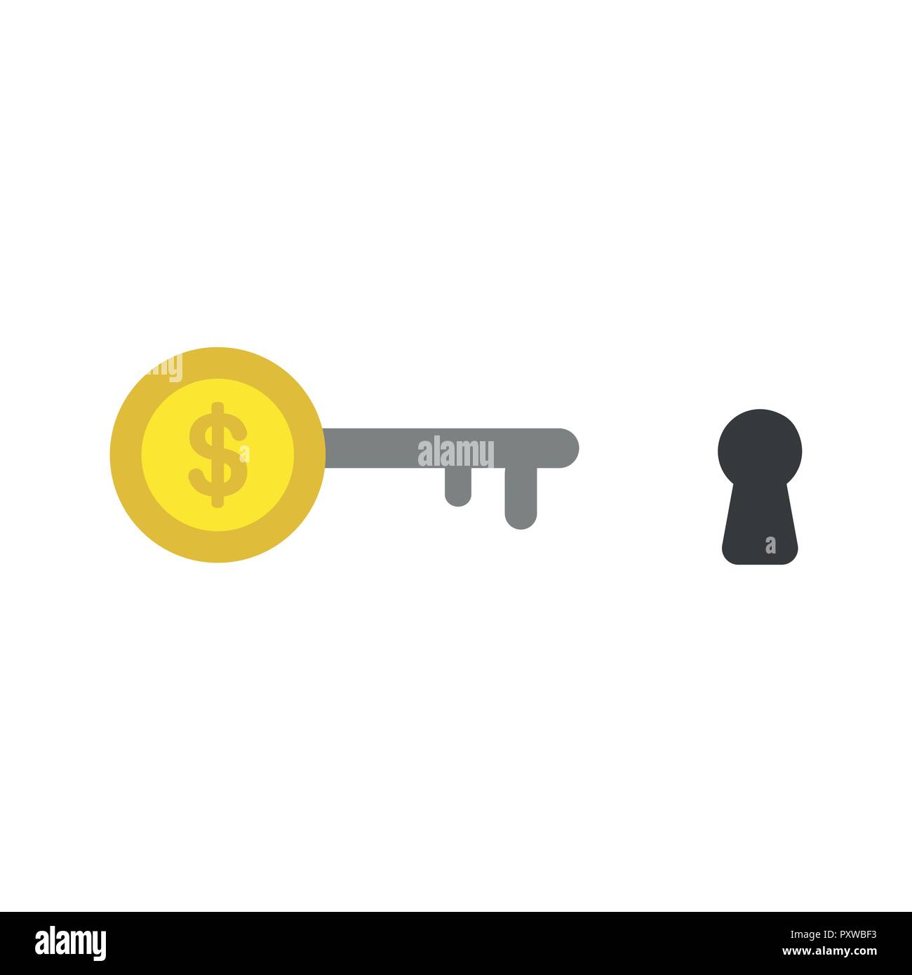 Coin unlocking Stock Vector Images - Alamy