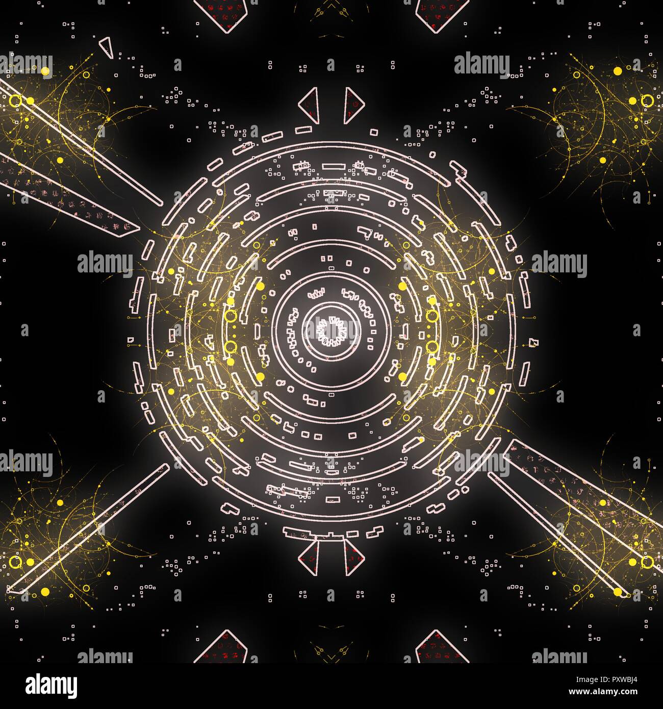 A colorful and vivid image with abstract Sacred Geometry. A psychedelic ...