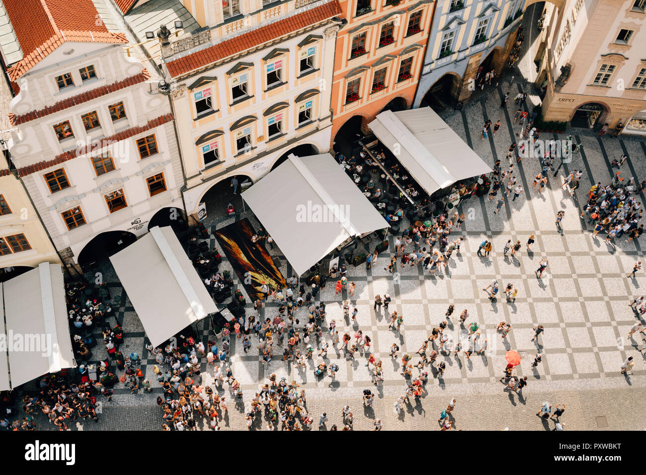 Czechia, Prague, Old Town Square seen from the old town hall Stock ...