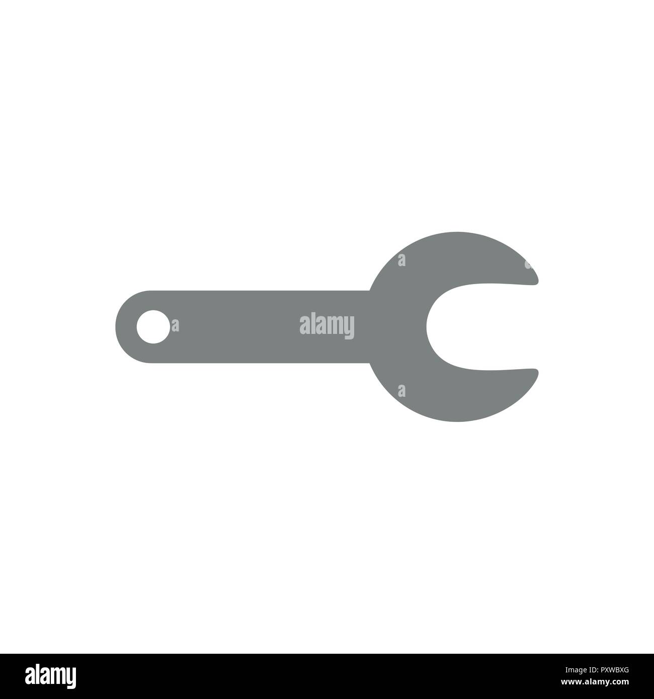 Vector illustration icon concept of grey spanner Stock Vector Image ...