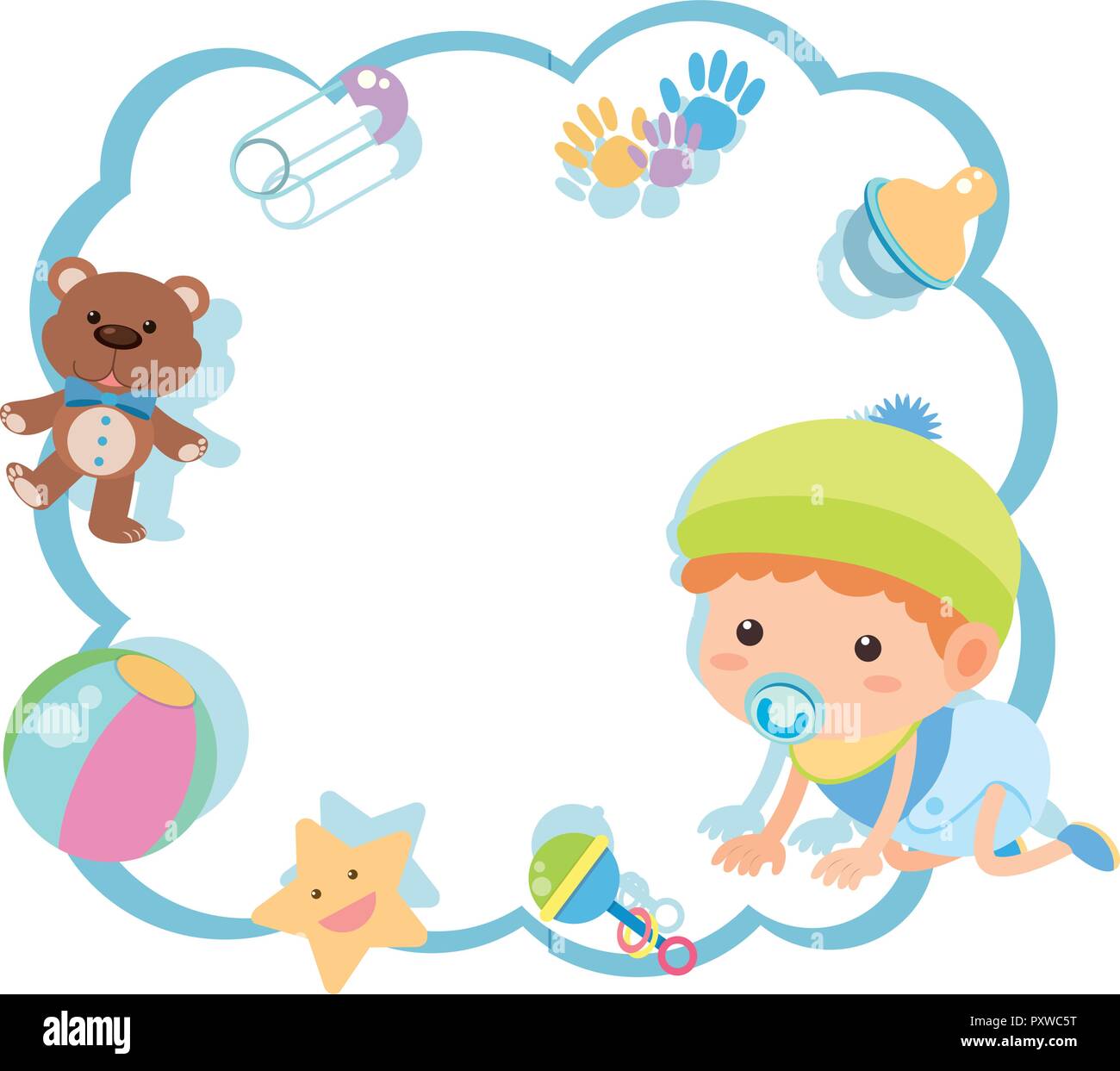 Baby Boy Clip Art Border