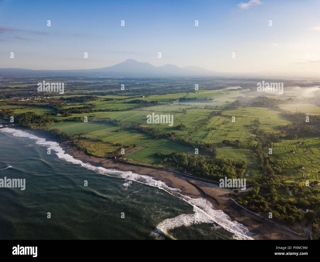 Aerial kedungu beach hi-res stock photography and images - Alamy