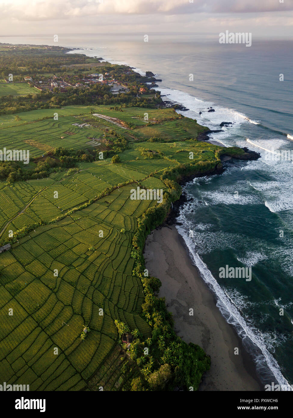 Indonesia, Bali, Kedungu, Aerial view of Kedungu Beach Stock Photo - Alamy