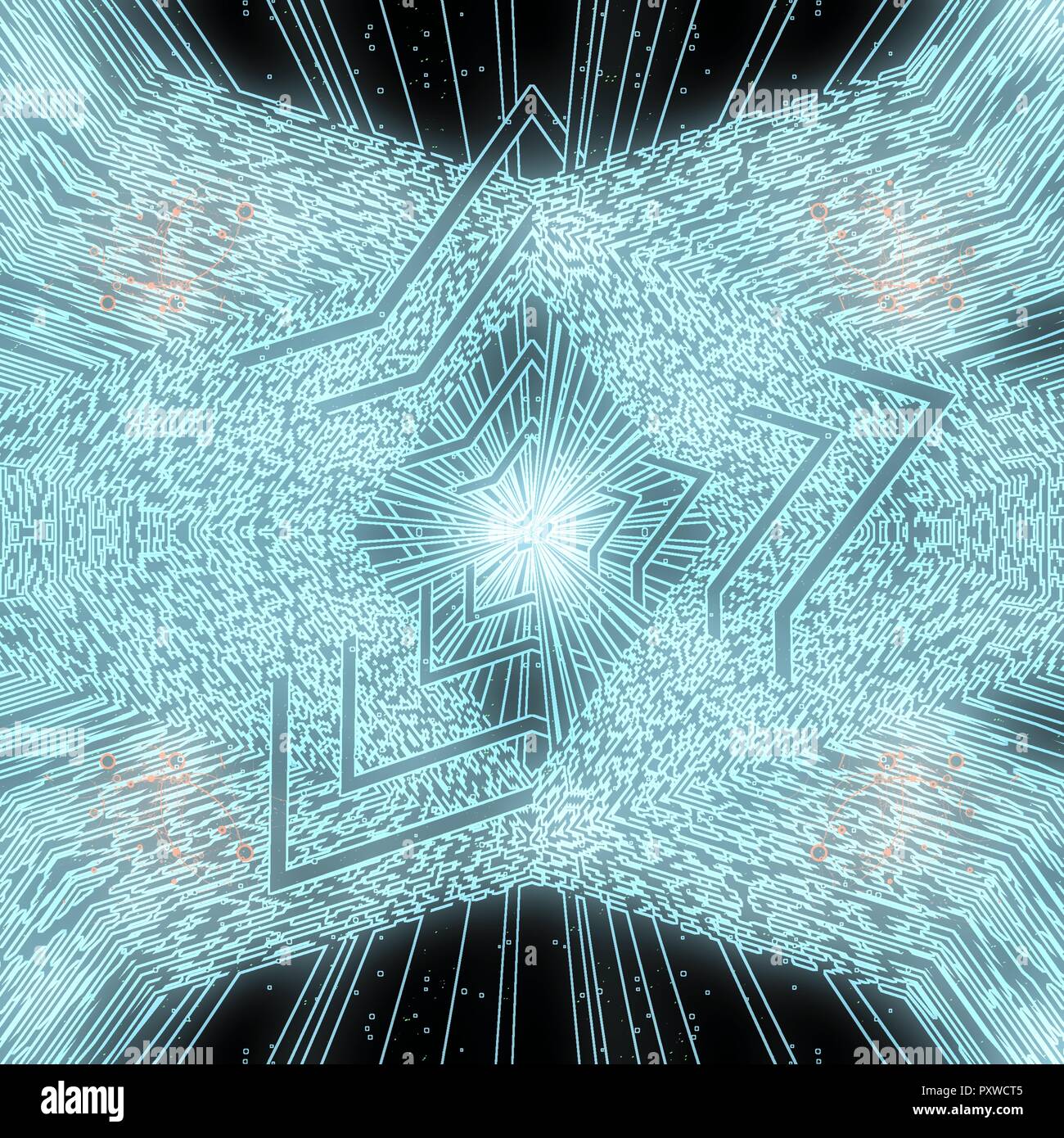 A colorful and vivid image with abstract Sacred Geometry. A psychedelic ...