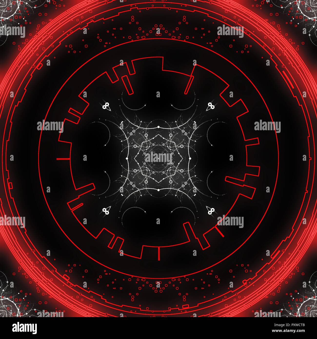 A colorful and vivid image with abstract Sacred Geometry. A psychedelic ...