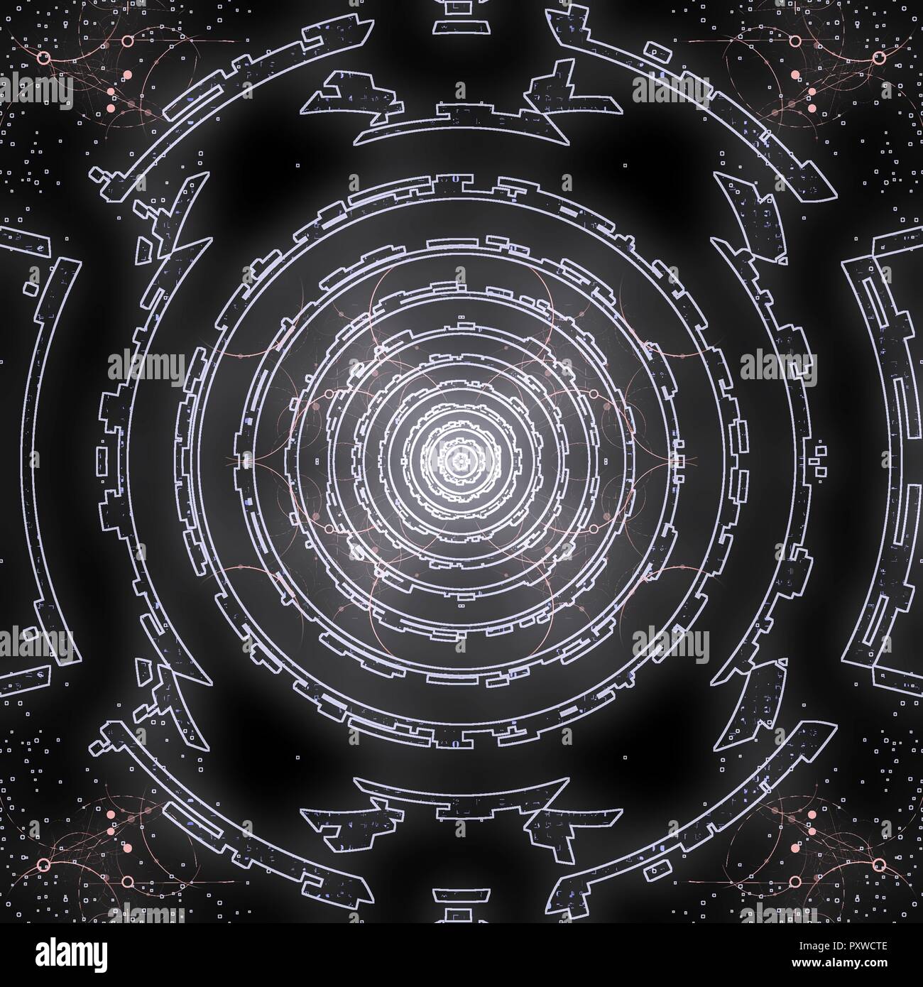 A colorful and vivid image with abstract Sacred Geometry. A psychedelic ...