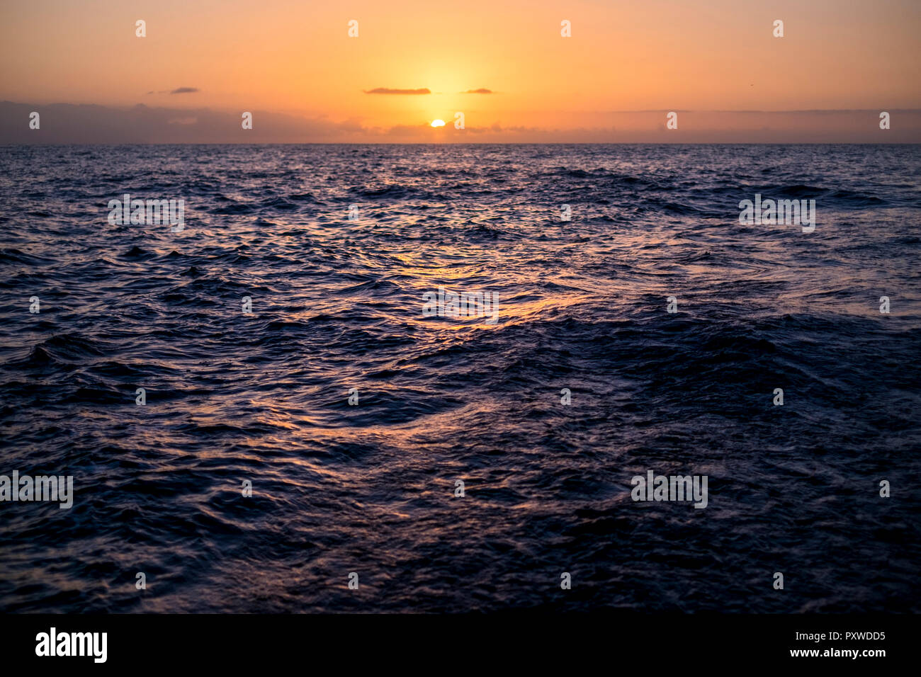 Sunset above the Atlantic Ocean Stock Photo - Alamy