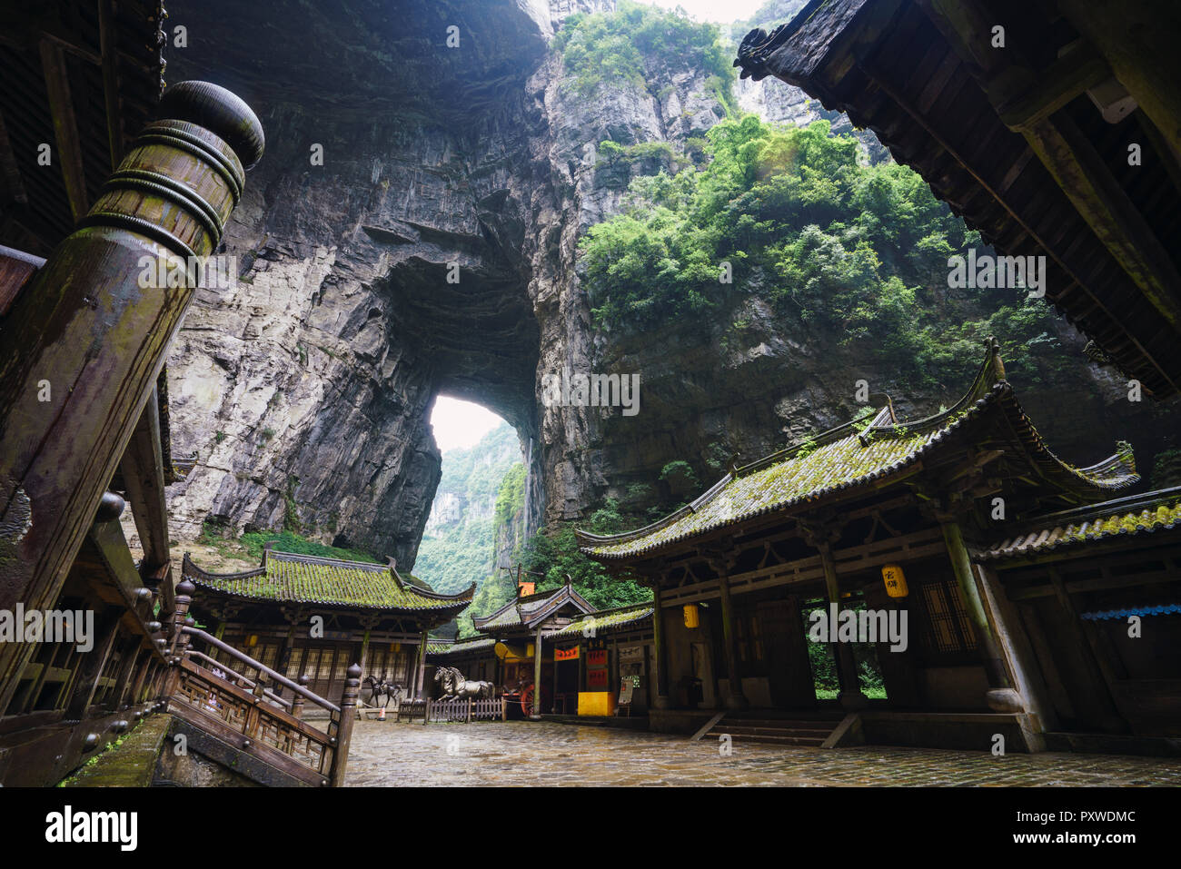 China, Sichuan Province, Wulong Karst National Geology Park Stock Photo ...
