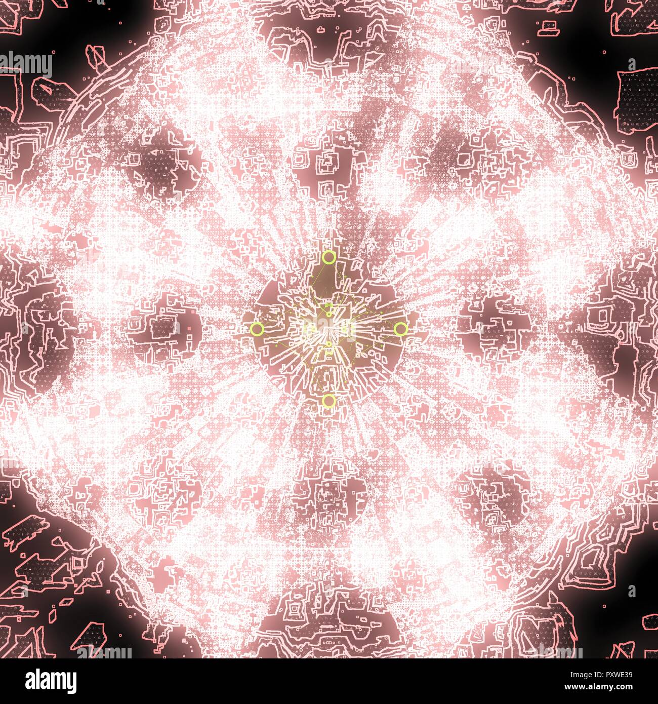 A colorful and vivid image with abstract Sacred Geometry. A psychedelic ...