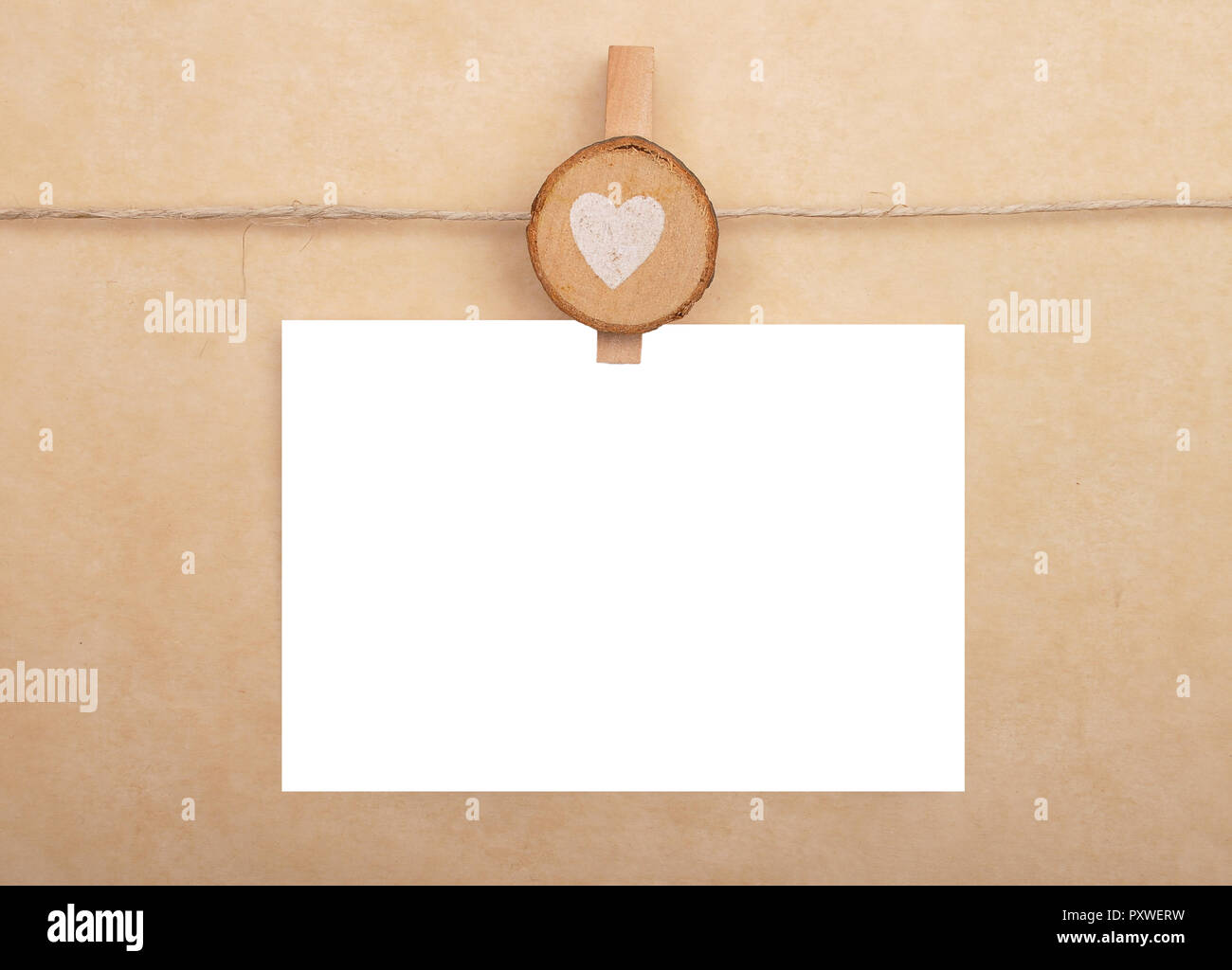 Background with peg and paper Stock Photo - Alamy