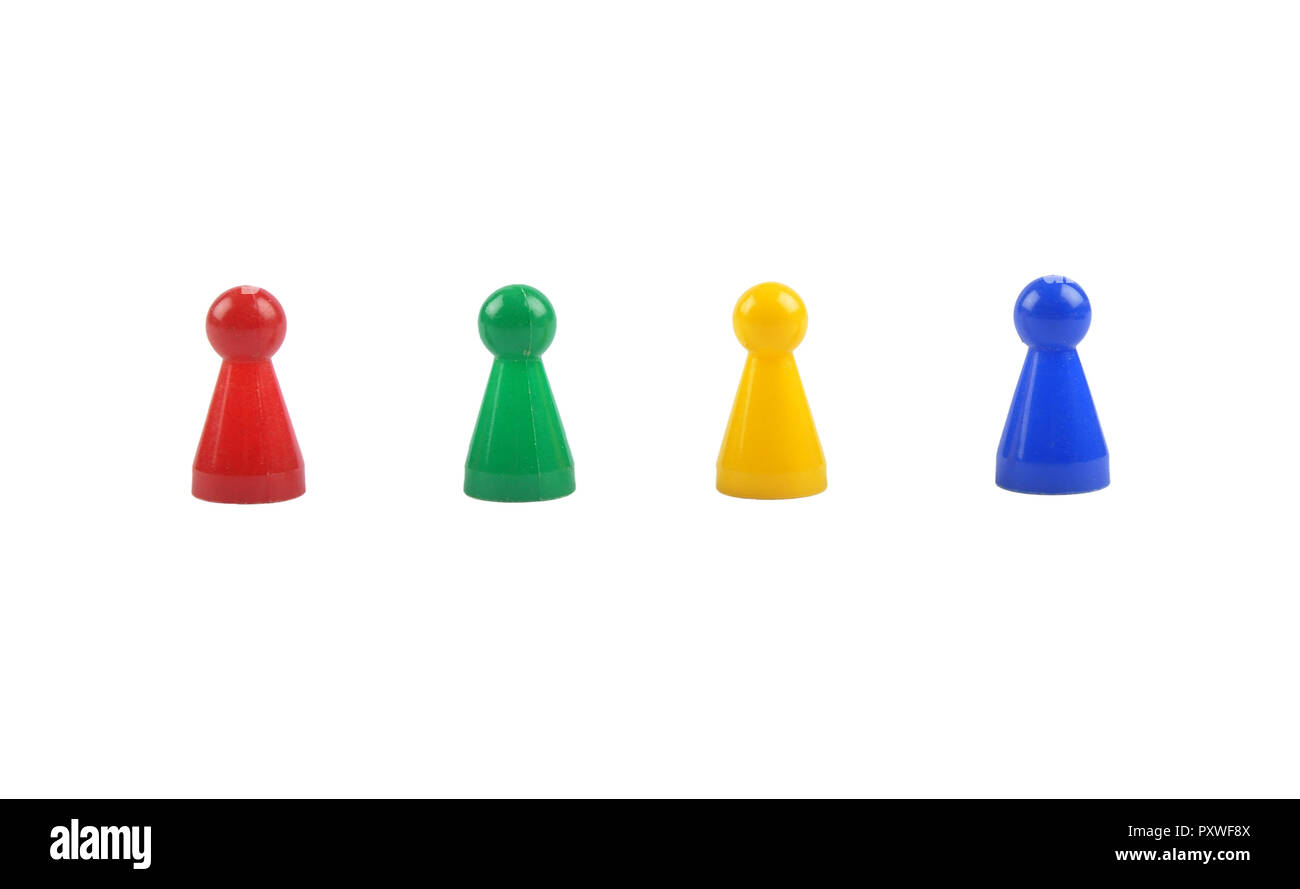 Pawns in a game on white background Stock Photo - Alamy