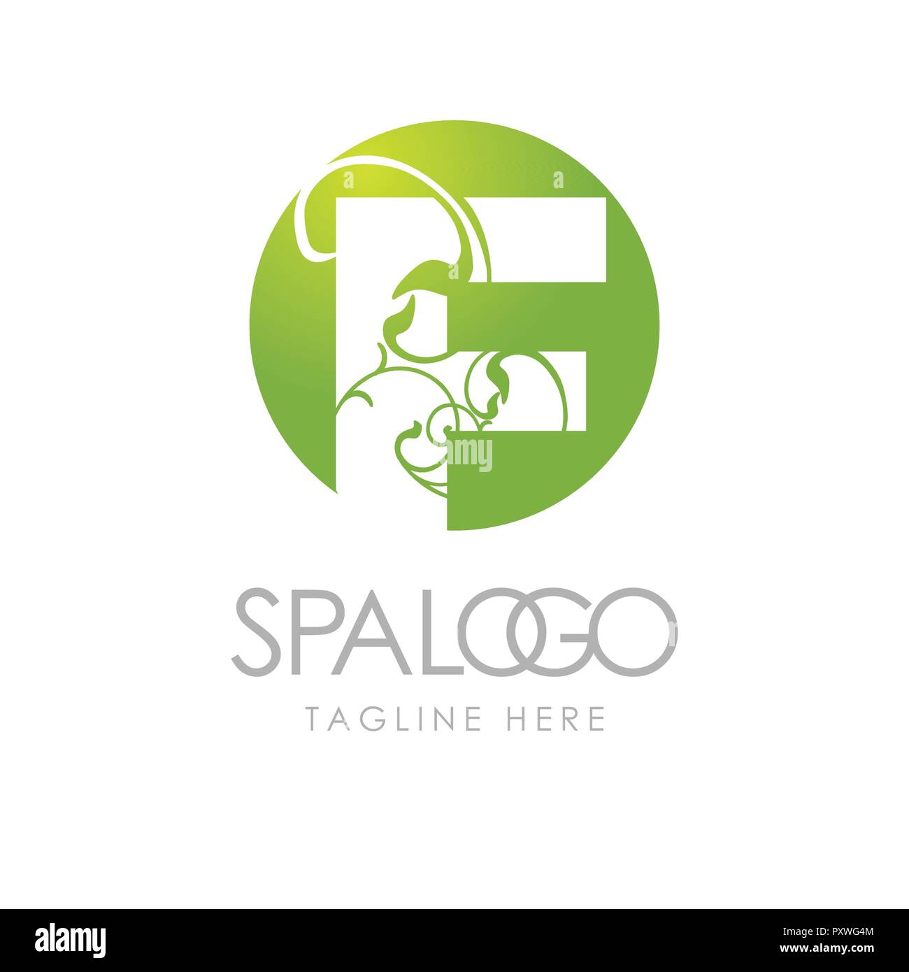 Spa Alphabetical logo design with light background vector Stock Vector ...