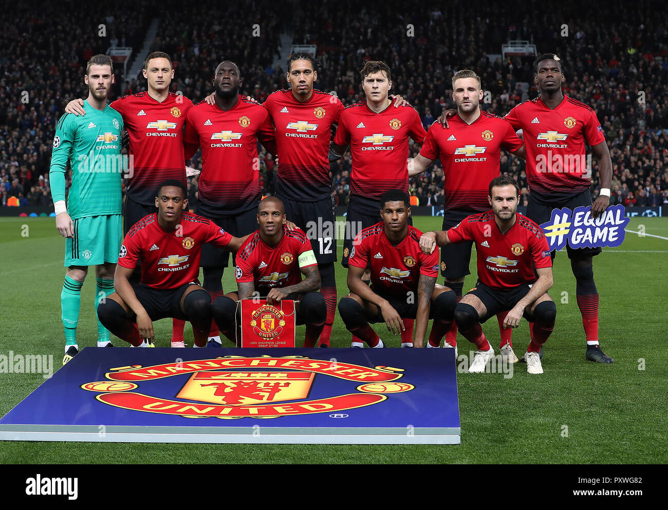 Back row, left to right, Manchester United's David De Gea, Nemanja ...