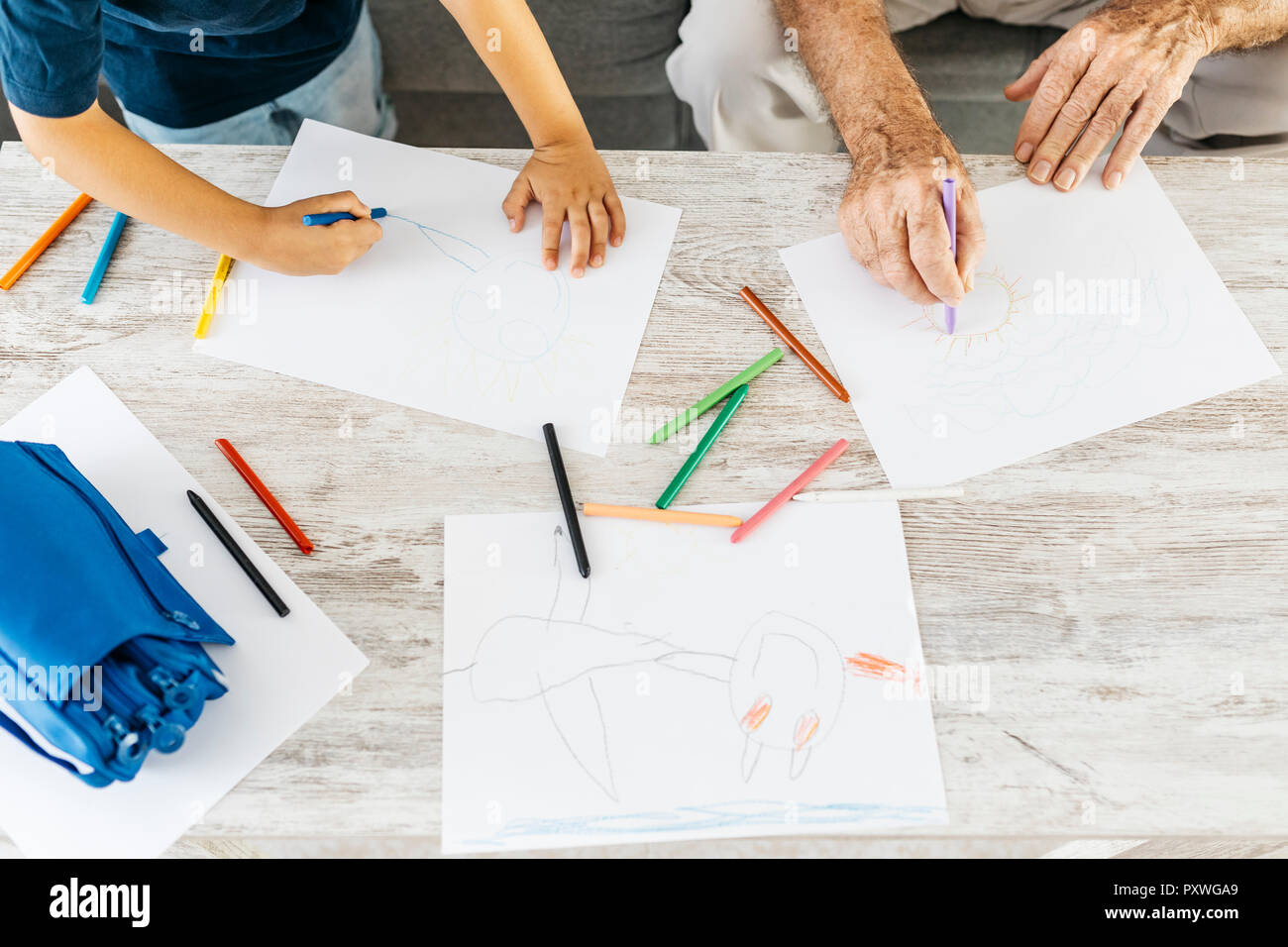 Grandpa drawing hi-res stock photography and images - Alamy