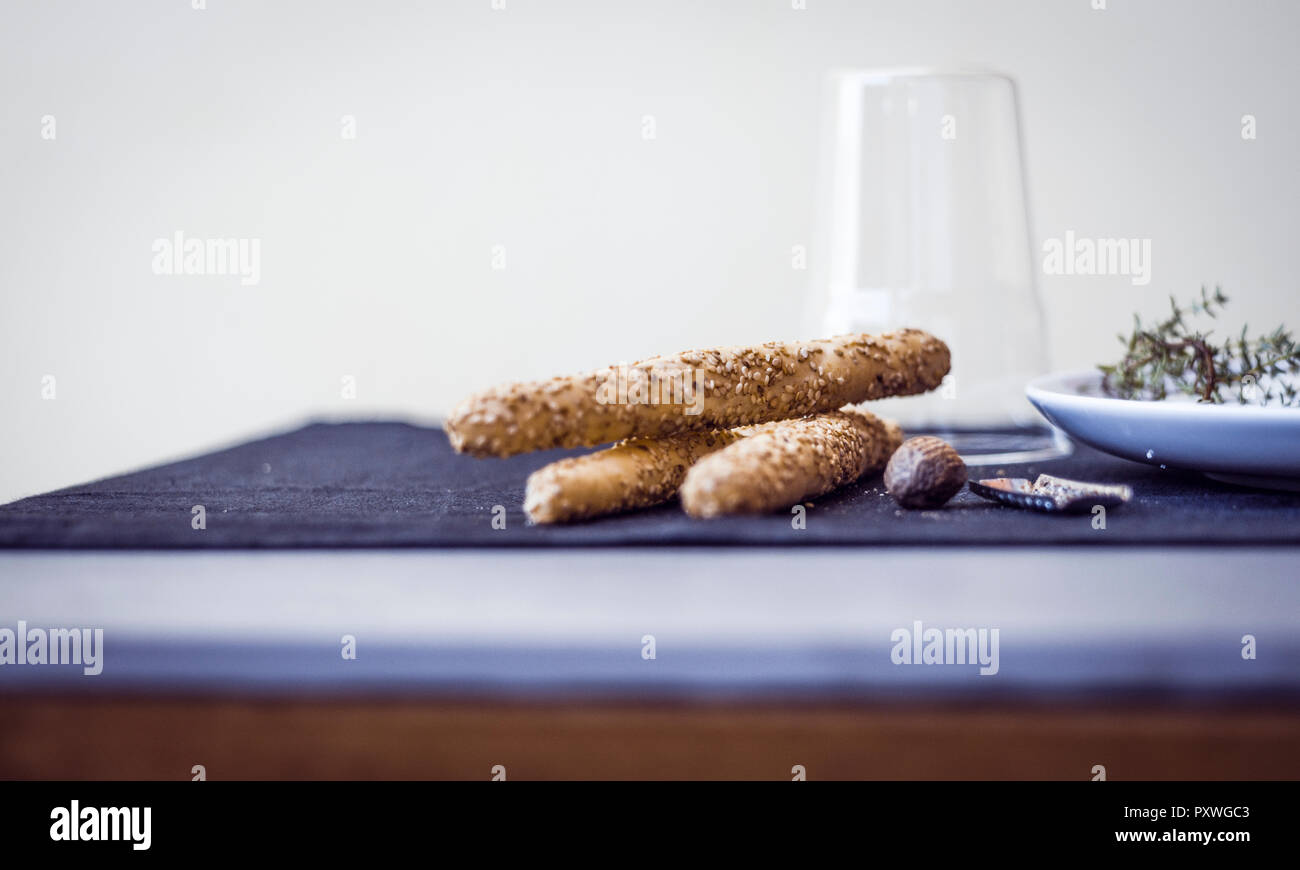 Bread sticks with sesame seeds Stock Photo - Alamy