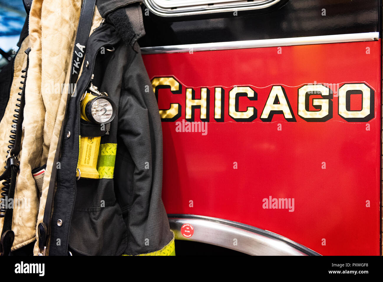 American fire station interior hi-res stock photography and images - Alamy