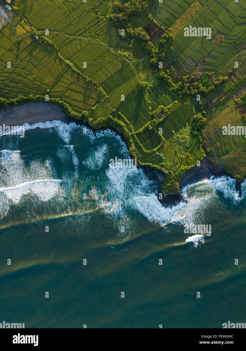 Aerial kedungu beach hi-res stock photography and images - Alamy