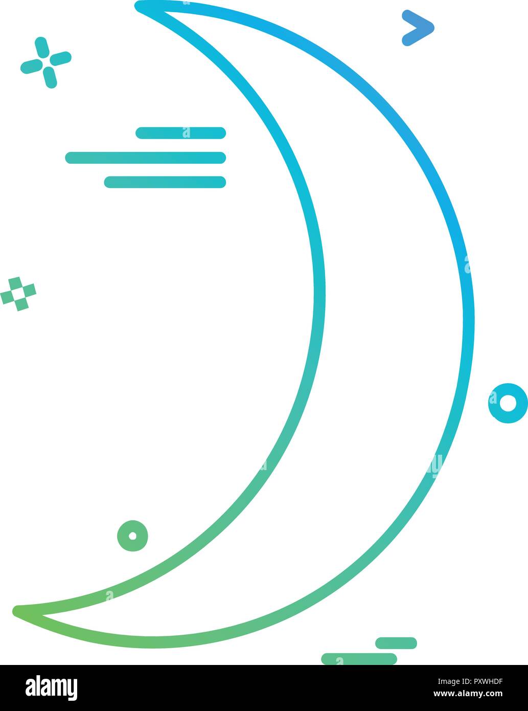 Crescent icon design vector Stock Vector Image & Art - Alamy