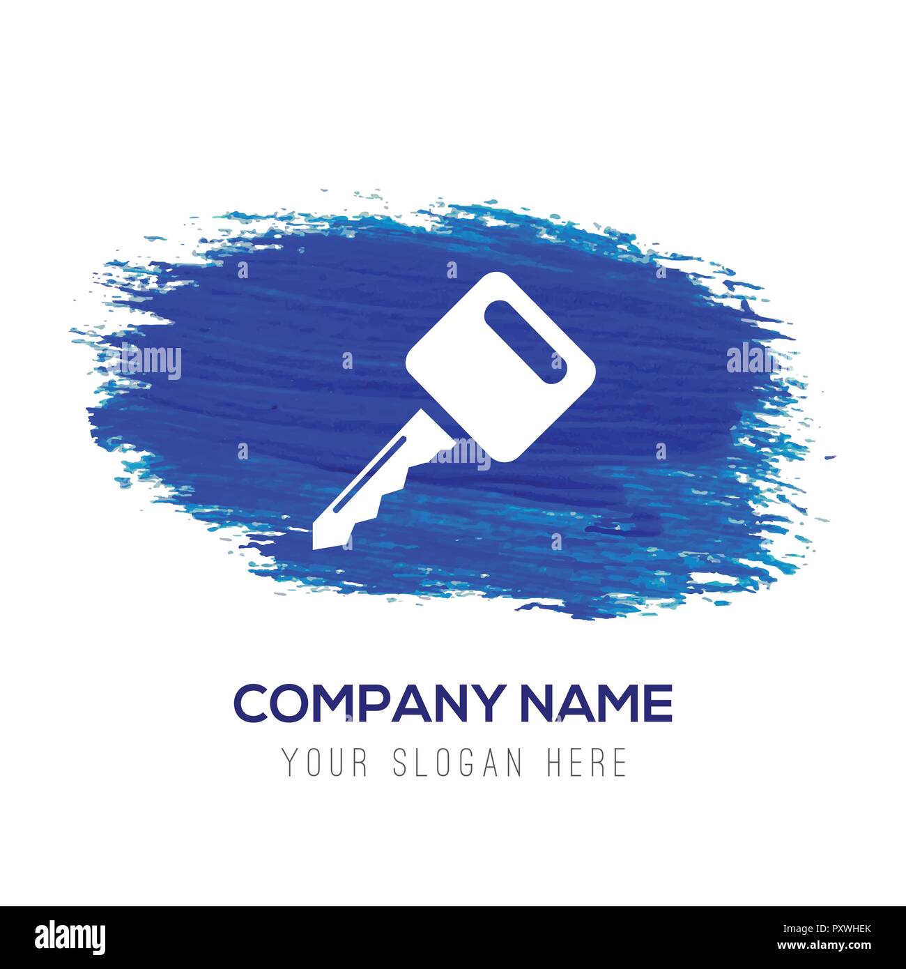 Key Icon - Blue watercolor background Stock Vector Image & Art - Alamy
