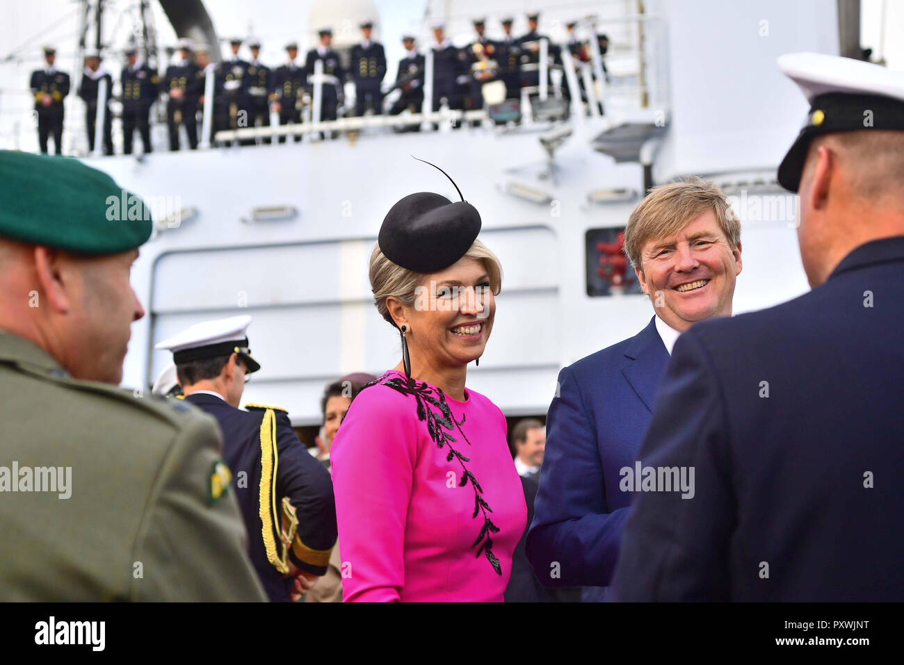 King Willem-Alexander and Queen Maxima of the Netherlands on HMS ...