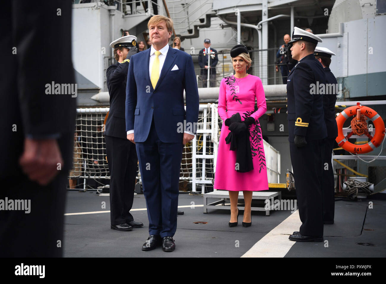 King Willem-Alexander and Queen Maxima of the Netherlands on HMS ...