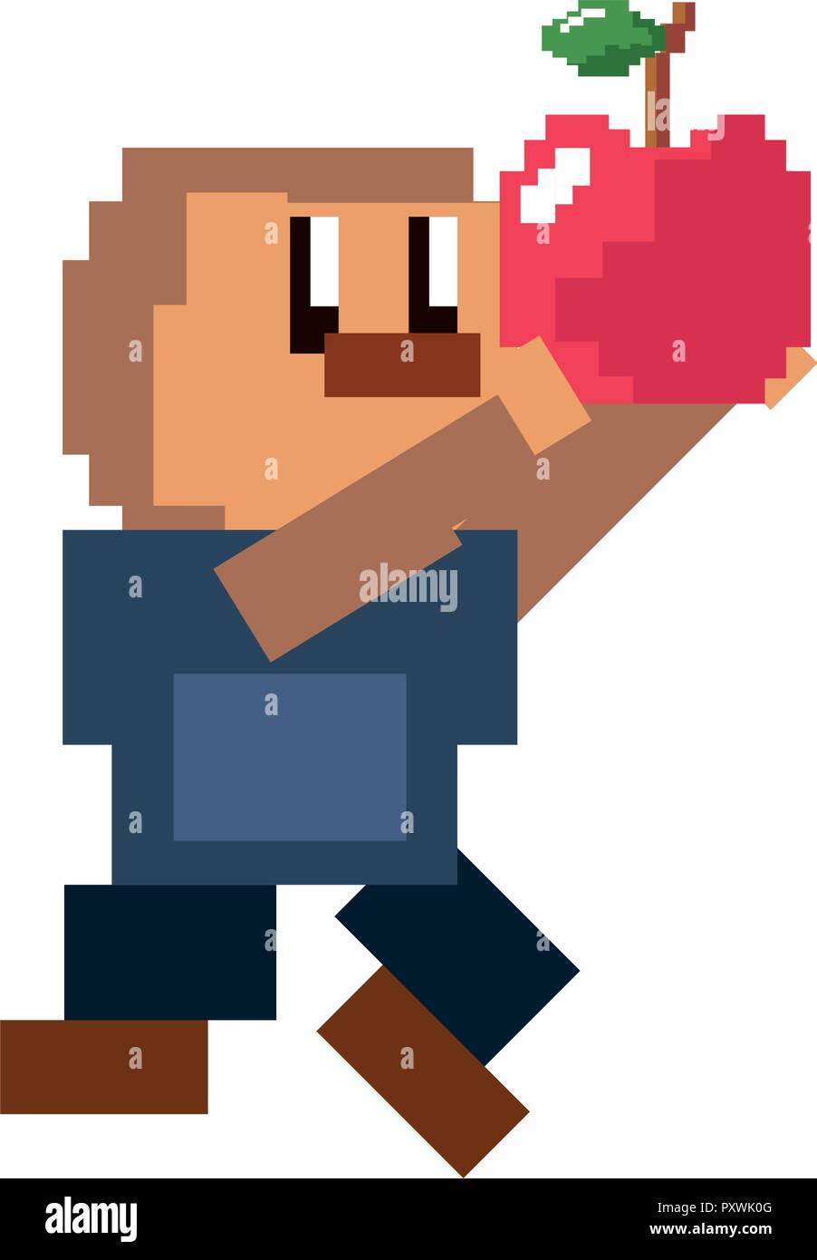 Pixel art characters Cut Out Stock Images & Pictures - Alamy