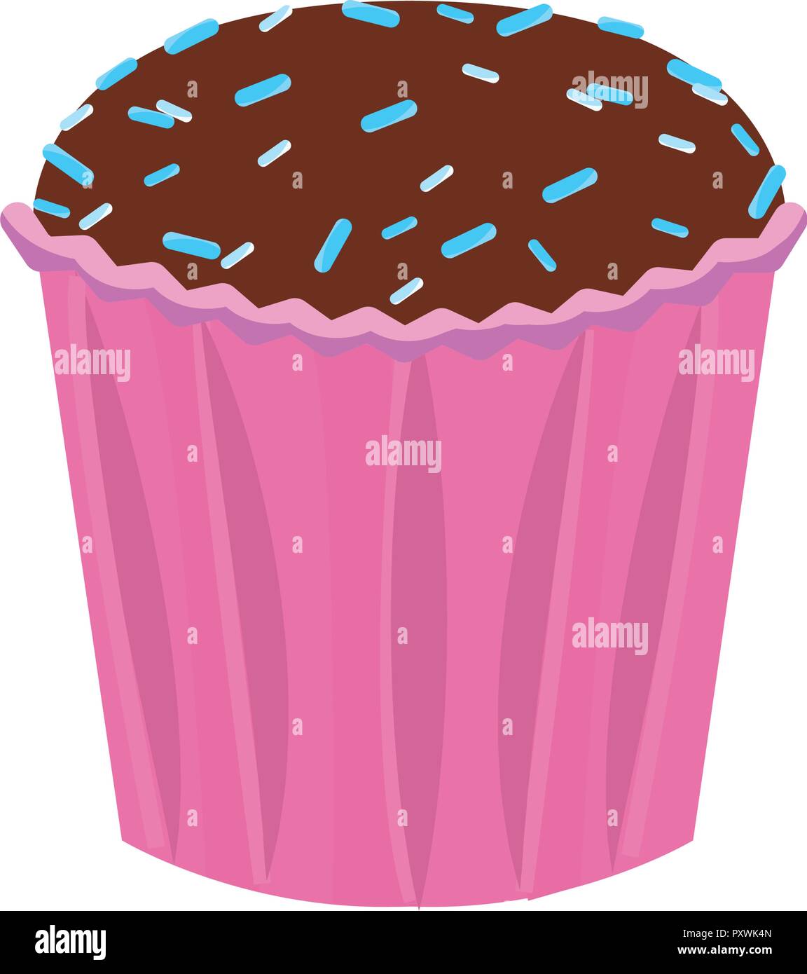 cupcake sparkles food celebration birthday vector illustration Stock ...