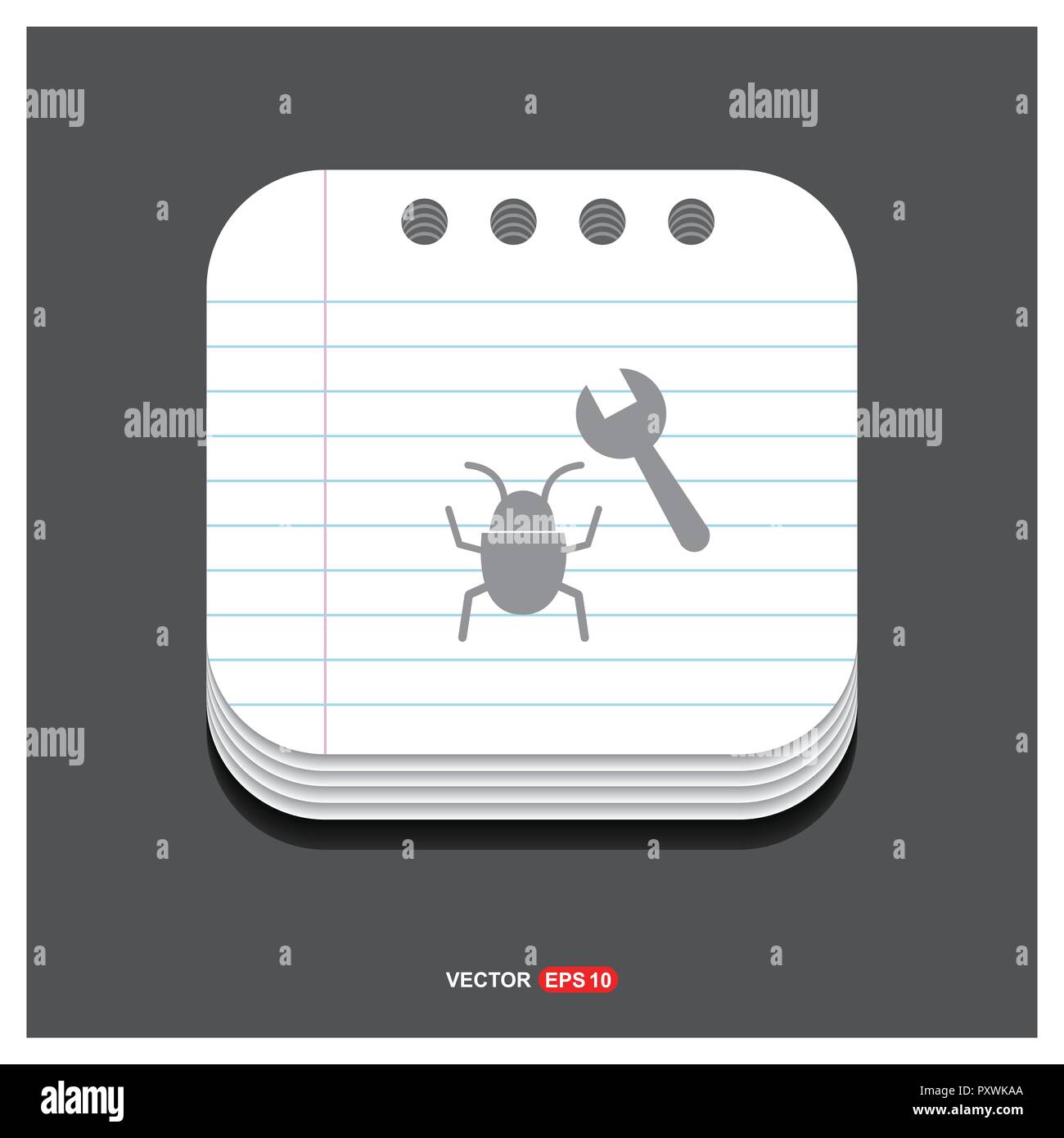 Bug Fixing Icon - Free vector icon Stock Vector Image & Art - Alamy