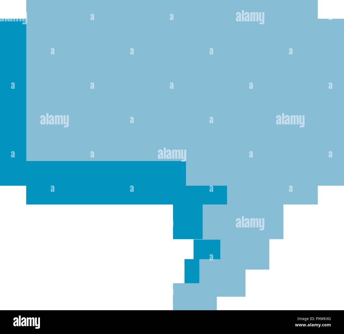 pixel video game speech bubble vector illustration Stock Vector Image ...