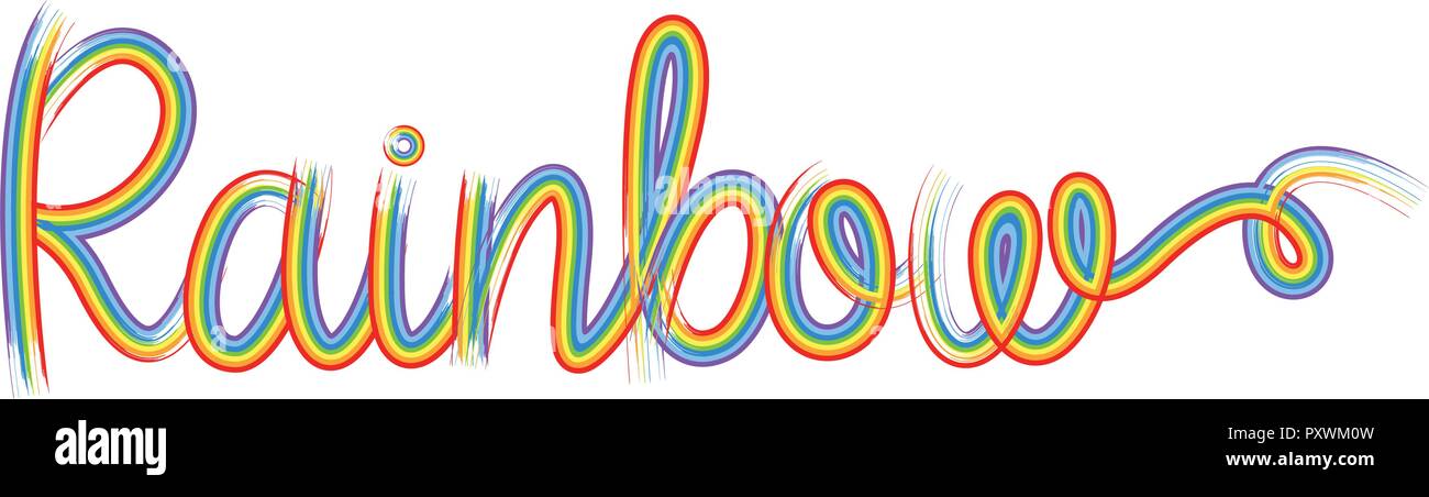 Word design for rainbow illustration Stock Vector Image & Art - Alamy