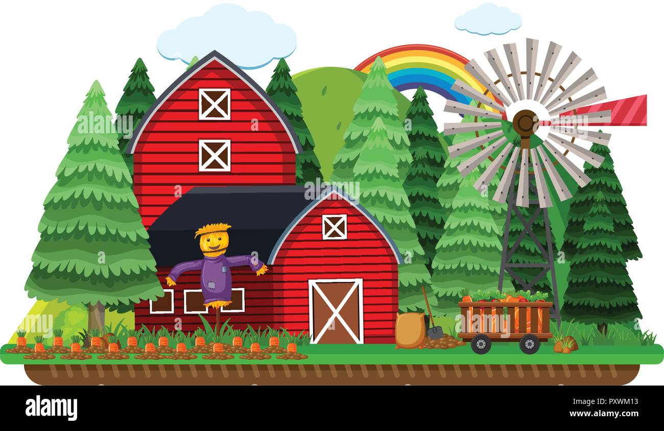 Fresh carrots in the farmyard illustration Stock Vector Image & Art - Alamy