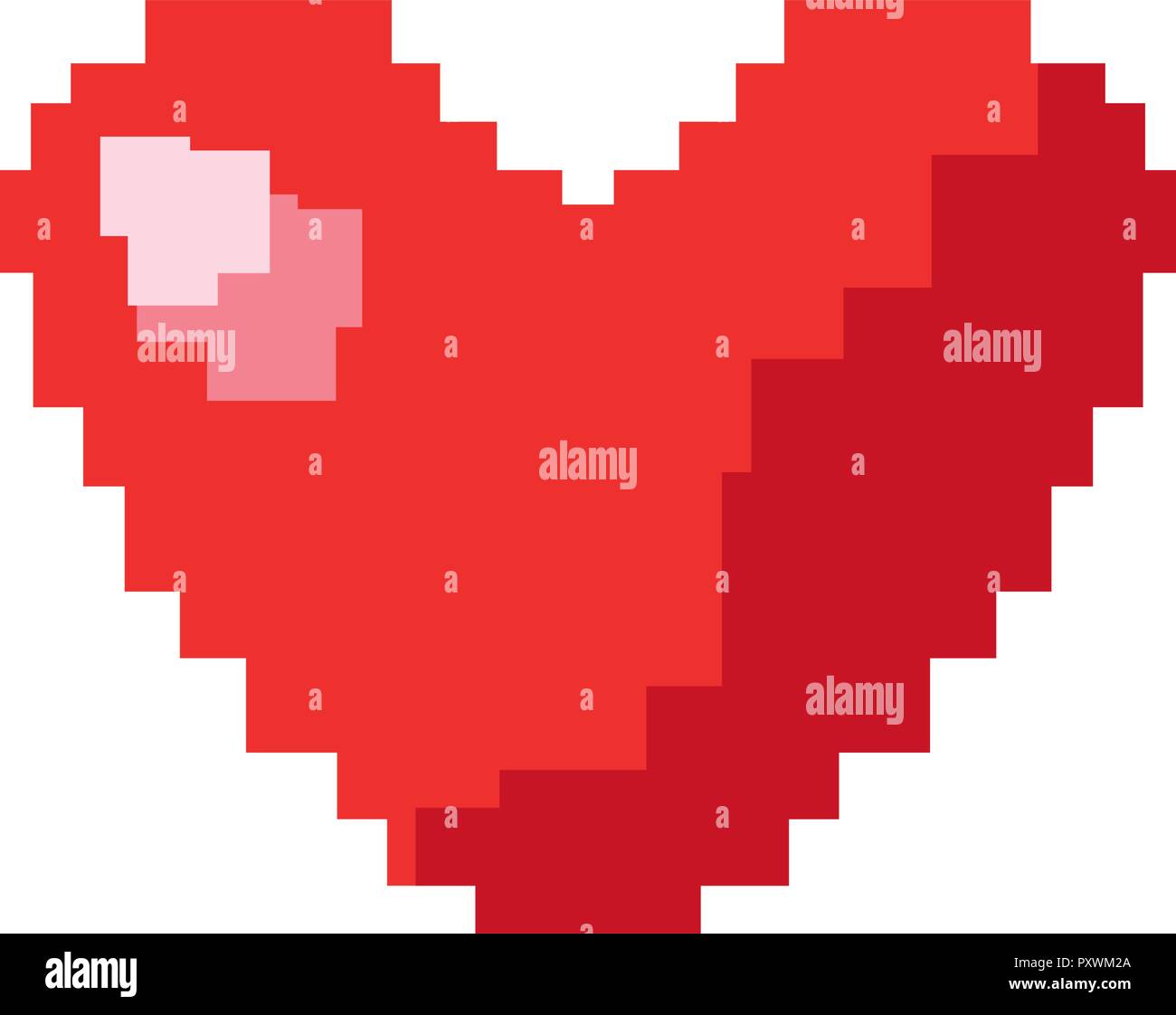 pixel video game love heart vector illustration Stock Vector Image ...