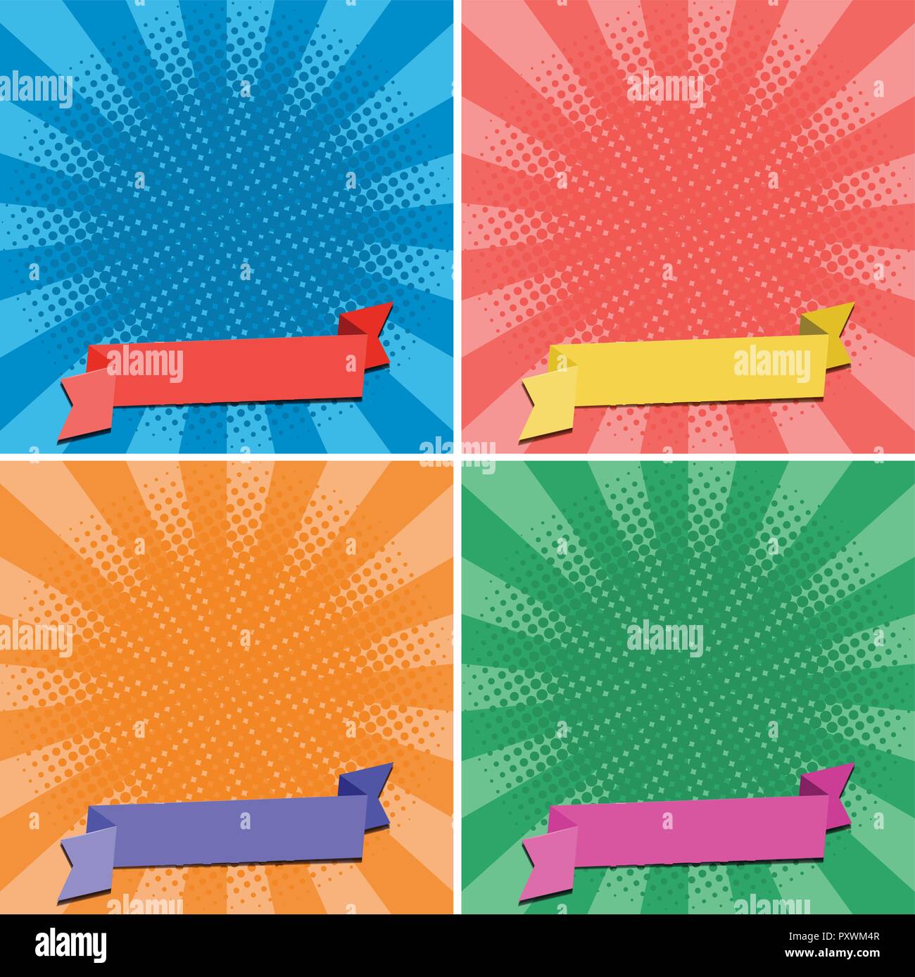 Background design in four colors illustration Stock Vector Image & Art ...