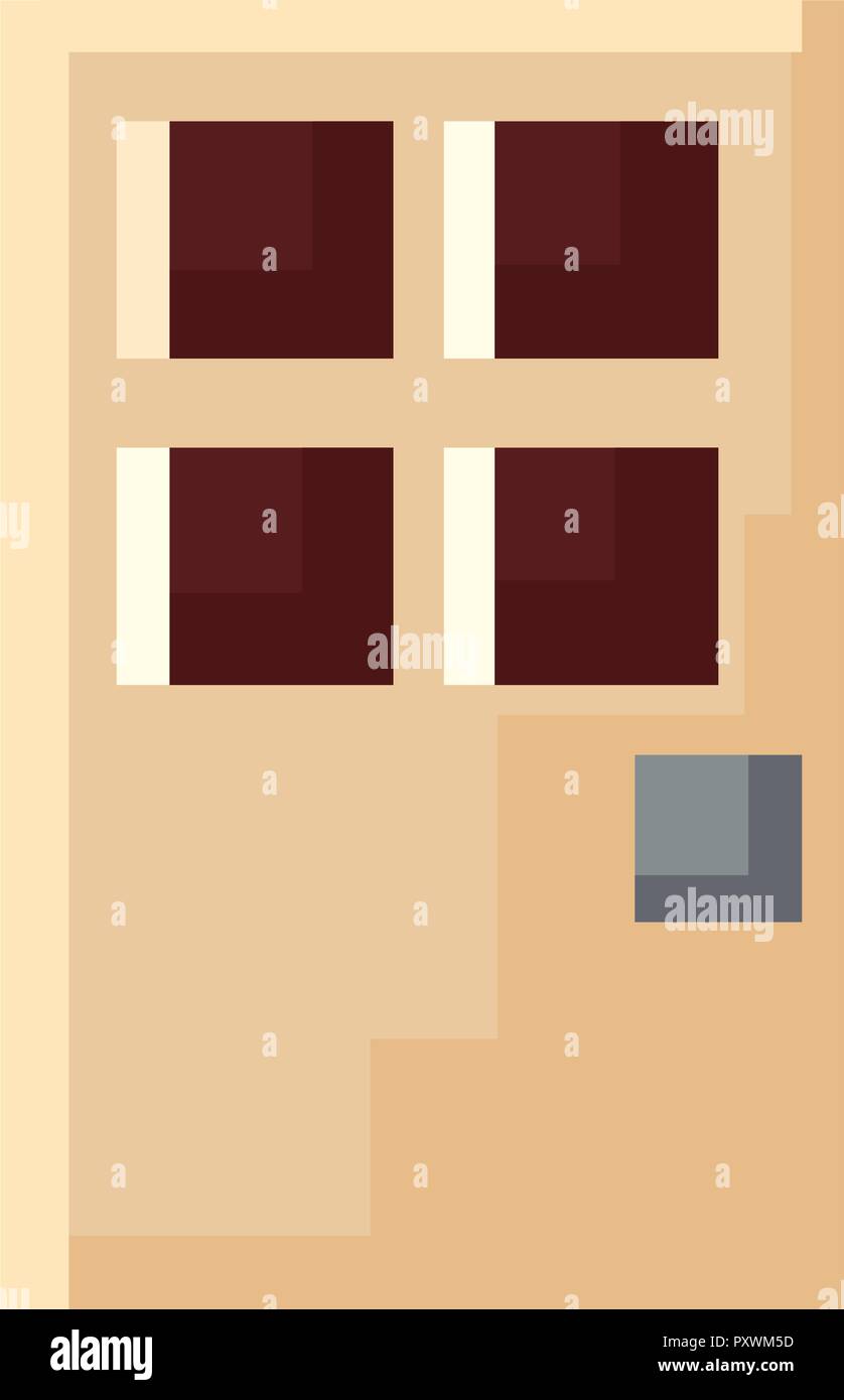 pixel door entrance on white background vector illustration Stock ...