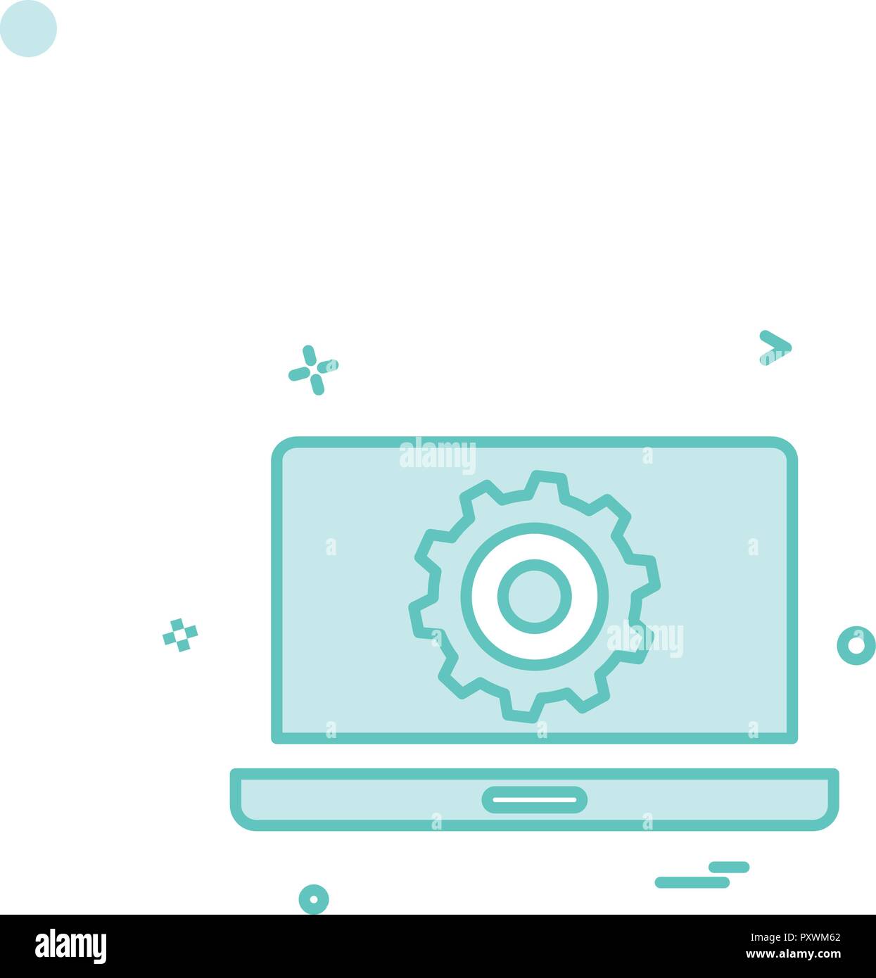 laptop setting gear icon vector design Stock Vector Image & Art - Alamy