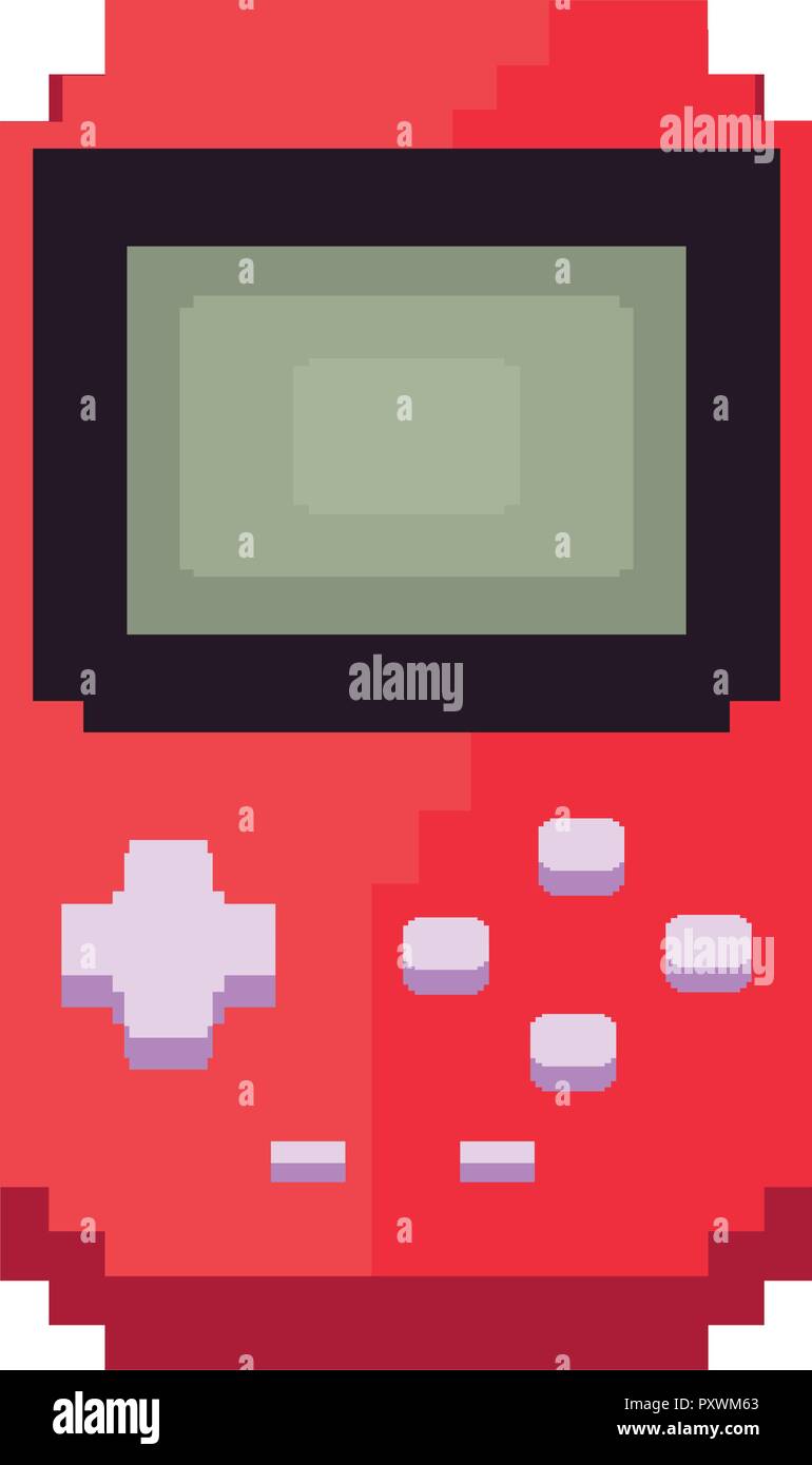 pixel video game portable console vector illustration Stock Vector ...