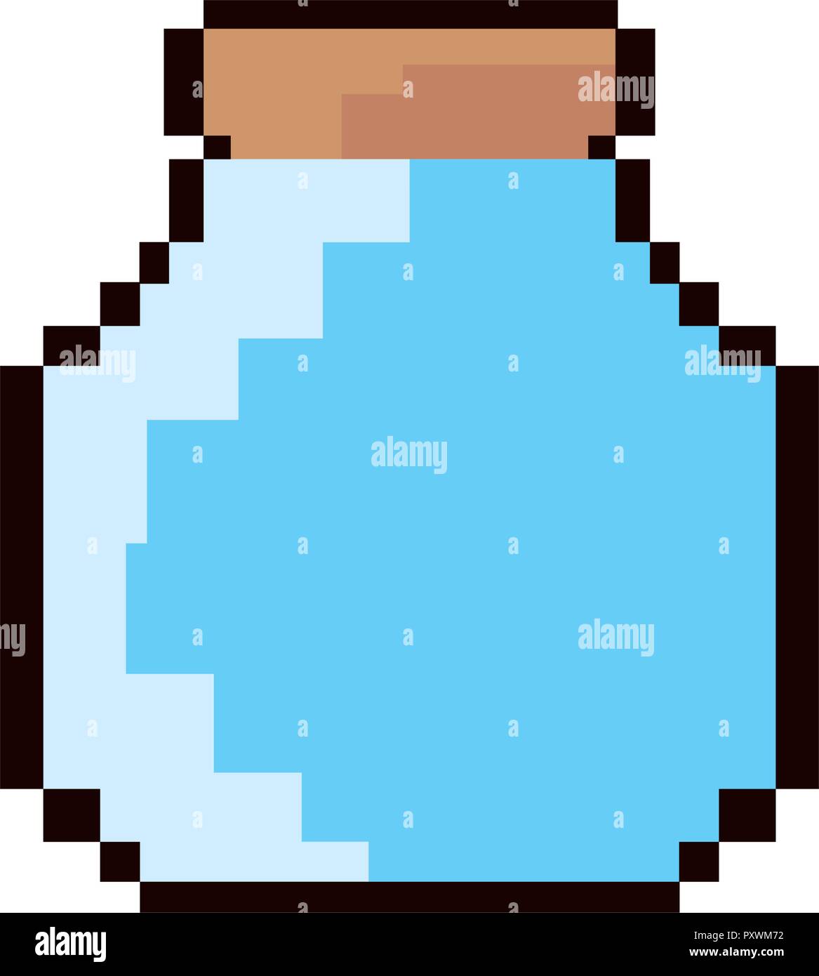 pixel video game bottle potion vector illustration Stock Vector Image ...