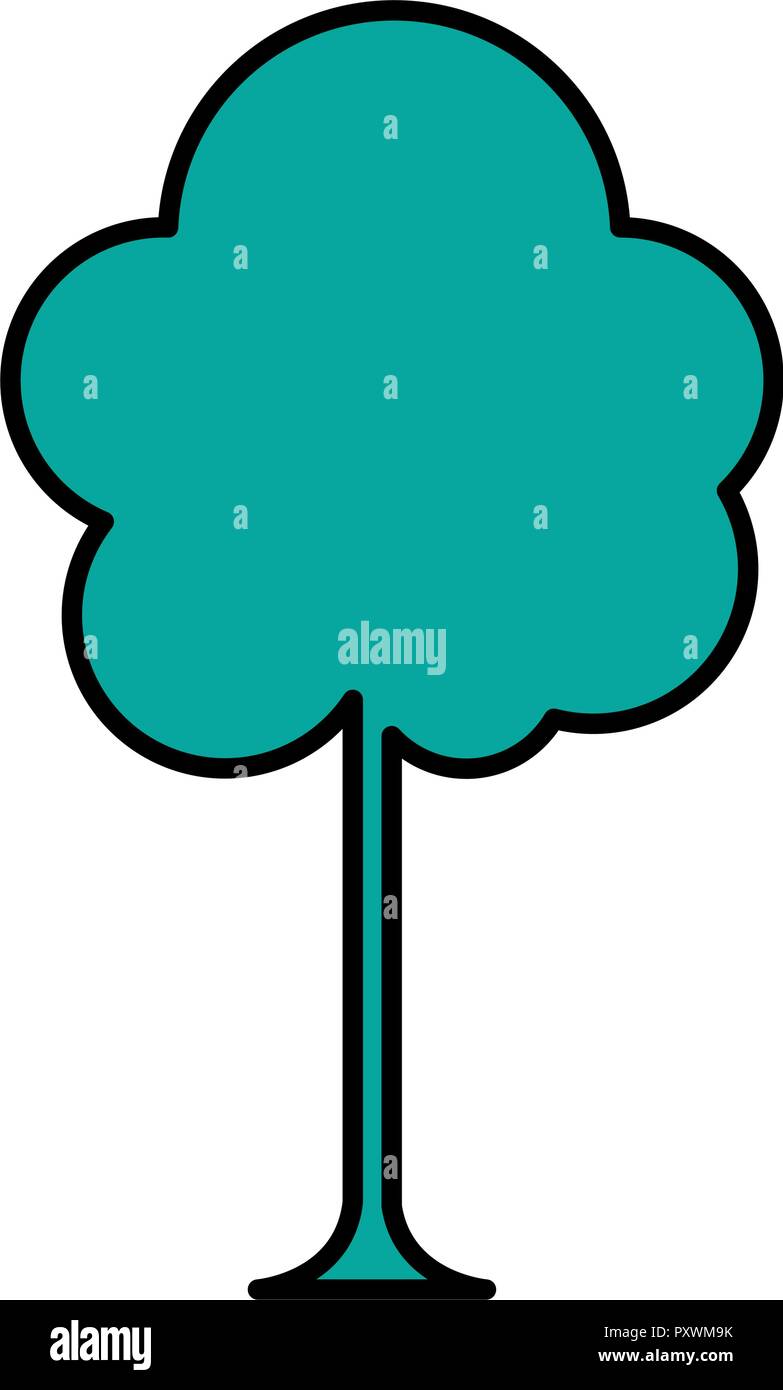 tree icon over white background, vector illustration Stock Vector Image ...
