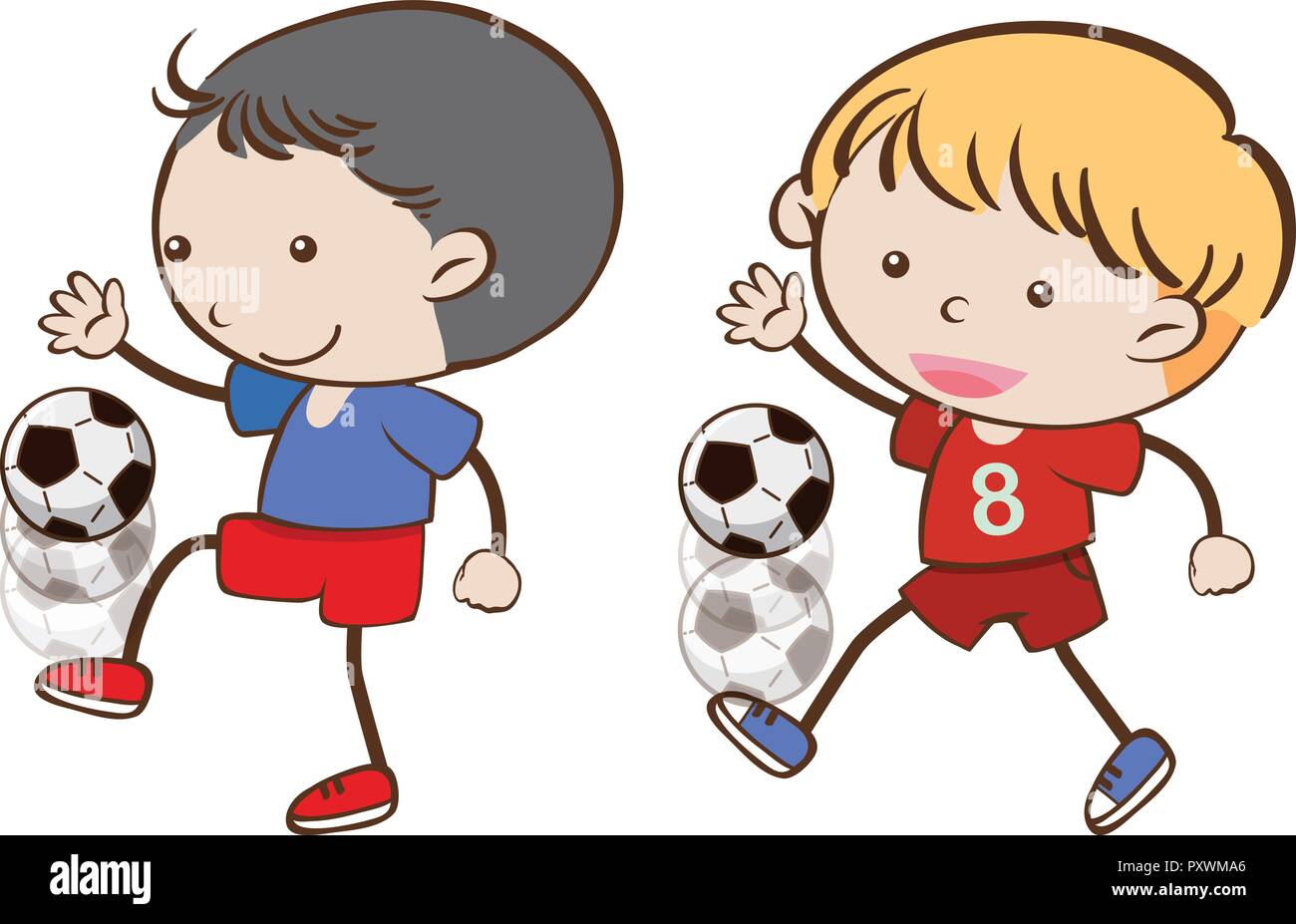 Two Football Players Clipart