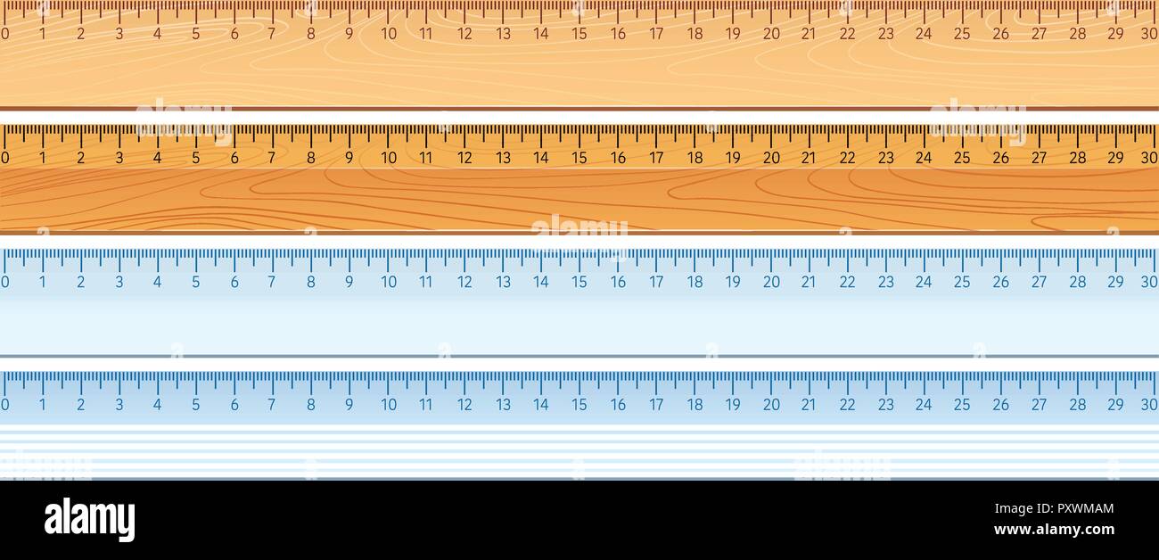 Four designs of rulers illustration Stock Vector Image & Art - Alamy