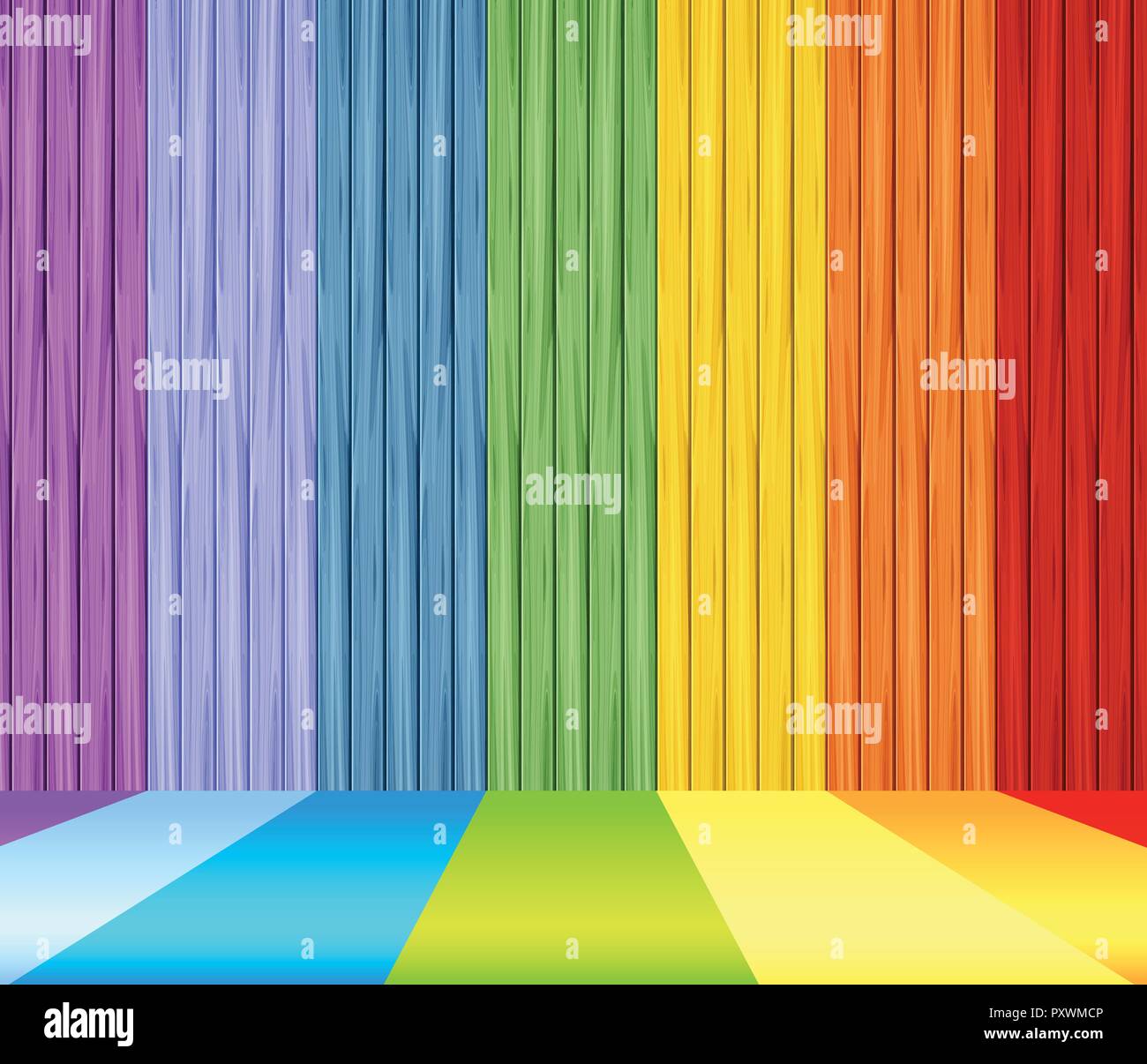 Background design with rainbow wall illustration Stock Vector Image ...