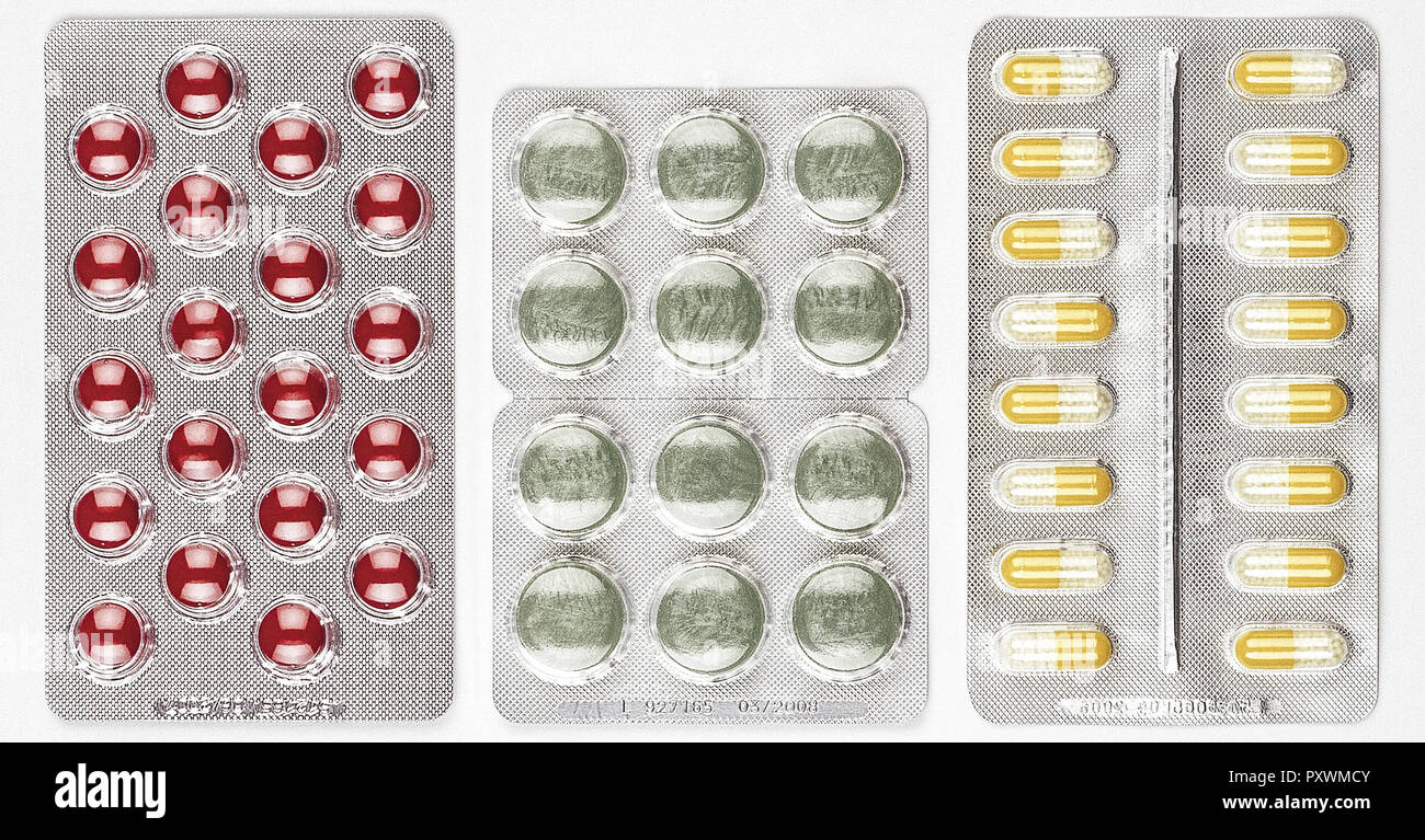 Medikamente in Blisterverpackungen Stock Photo - Alamy