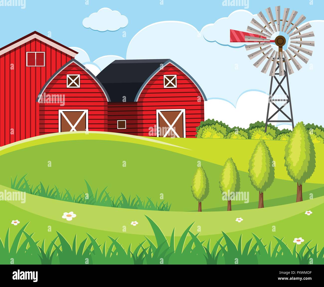 Tropical wind turbine Stock Vector Images - Alamy