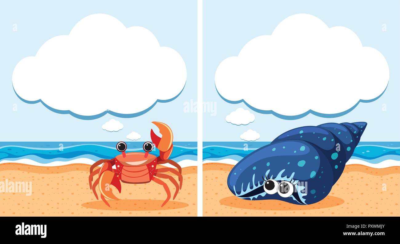 Animated Clipart Of Sand Crabs And Shells