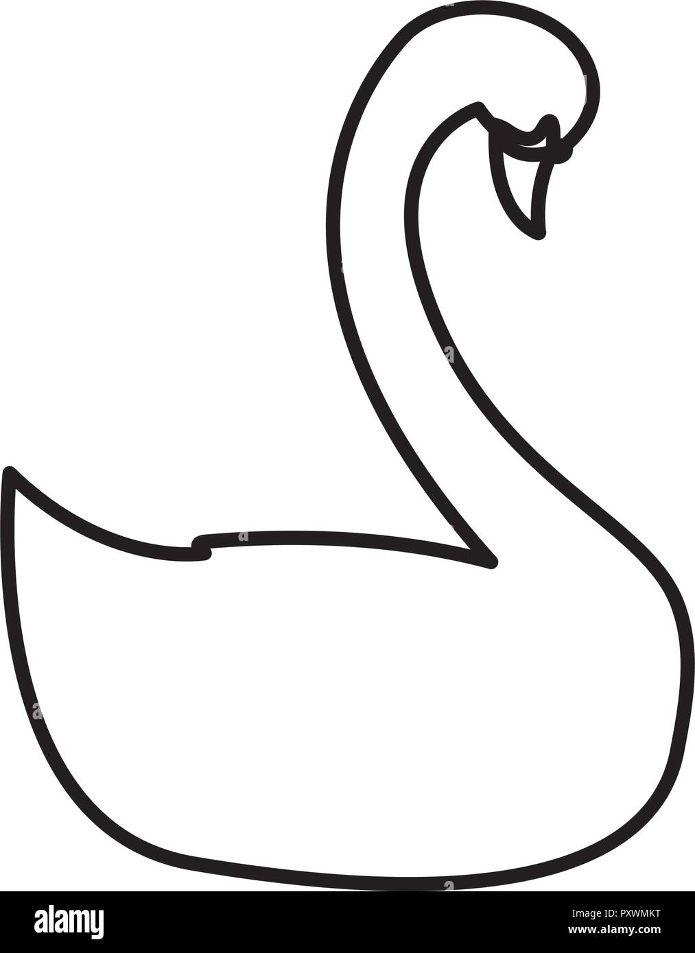 Simple Swan Outline