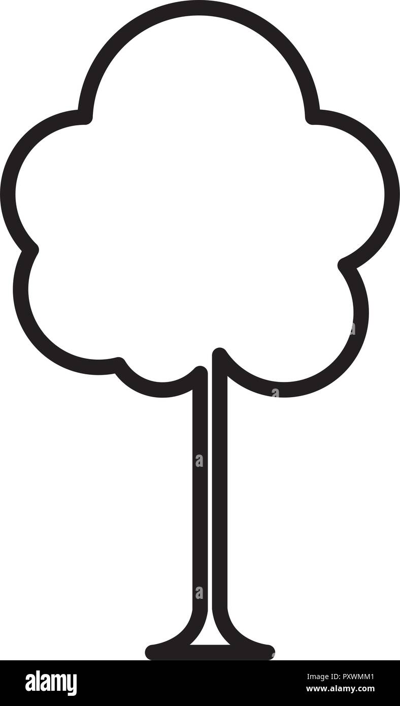 tree icon over white background, vector illustration Stock Vector Image ...