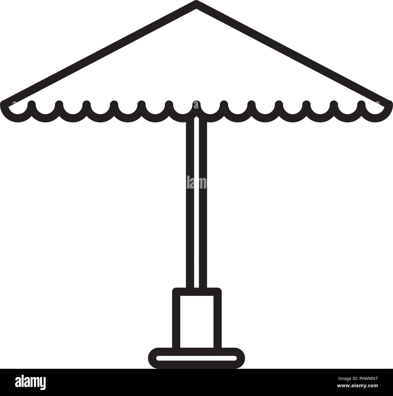 parasol icon over white background, vector illustration Stock Vector ...