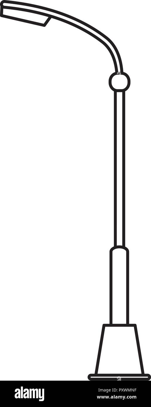 lamp post icon over white background, vector illustration Stock Vector ...