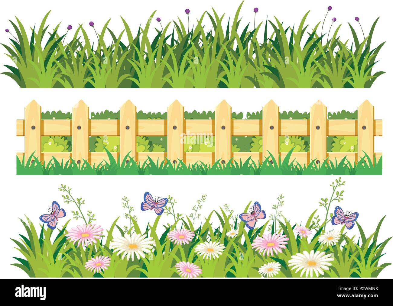Patterns In The Grass Stock Vector Images - Alamy