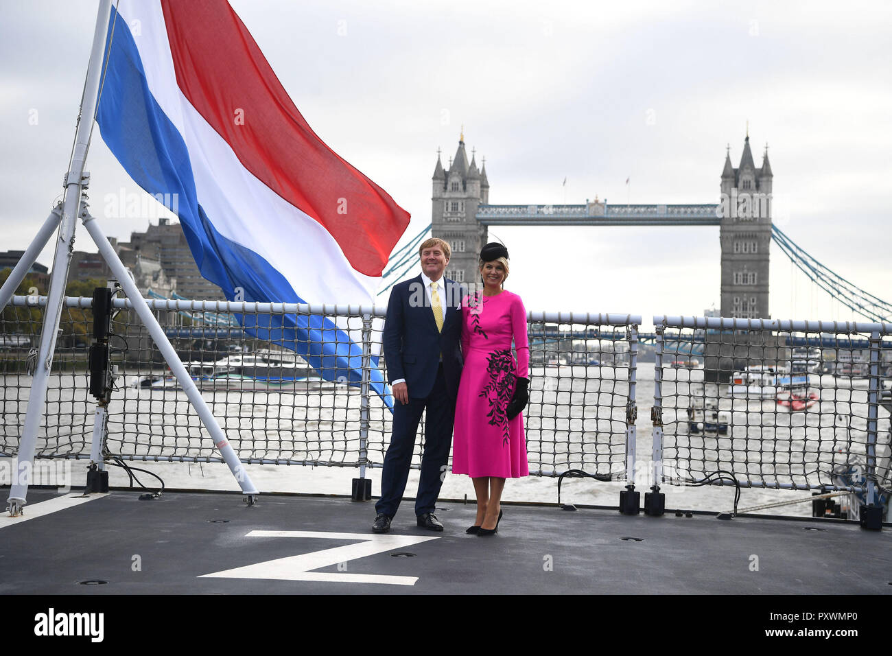 King Willem-Alexander and Queen Maxima of the Netherlands on HMS ...
